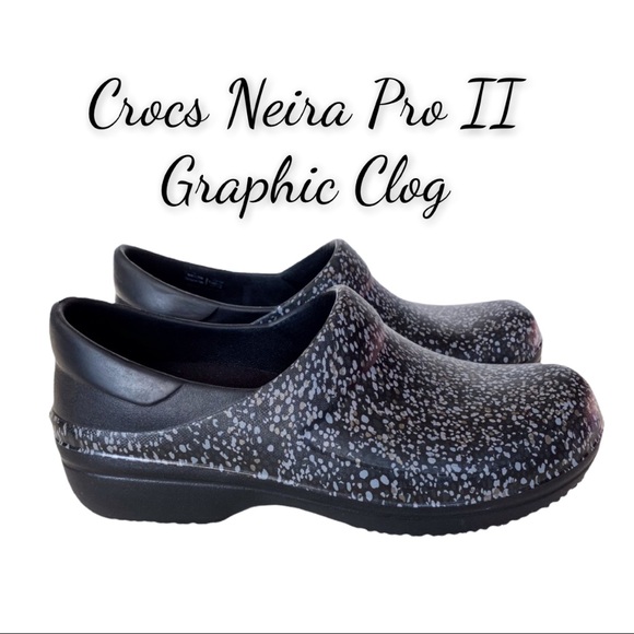 CROCS | Shoes | Nwot Crocs Neria Pro Ii Graphic Slip Resistant Closed ...